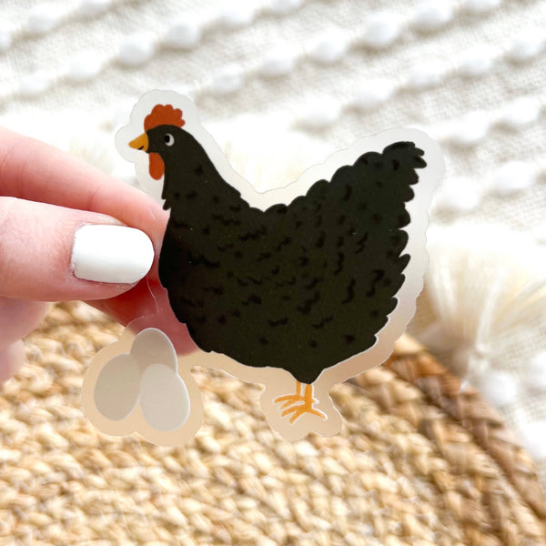 Sticker - Hen Clear - Pine Hill Collections